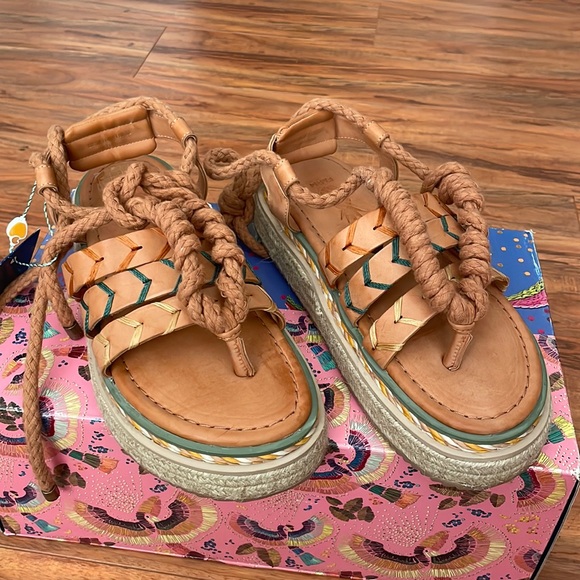 FARM Rio | Shoes | Farm Rio Sand Rope Tie Flatform Sandal | Poshmark